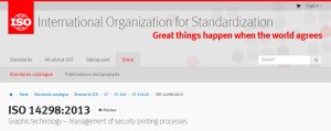 Sobre la Norma ISO 14298. Management of security printing processes ...